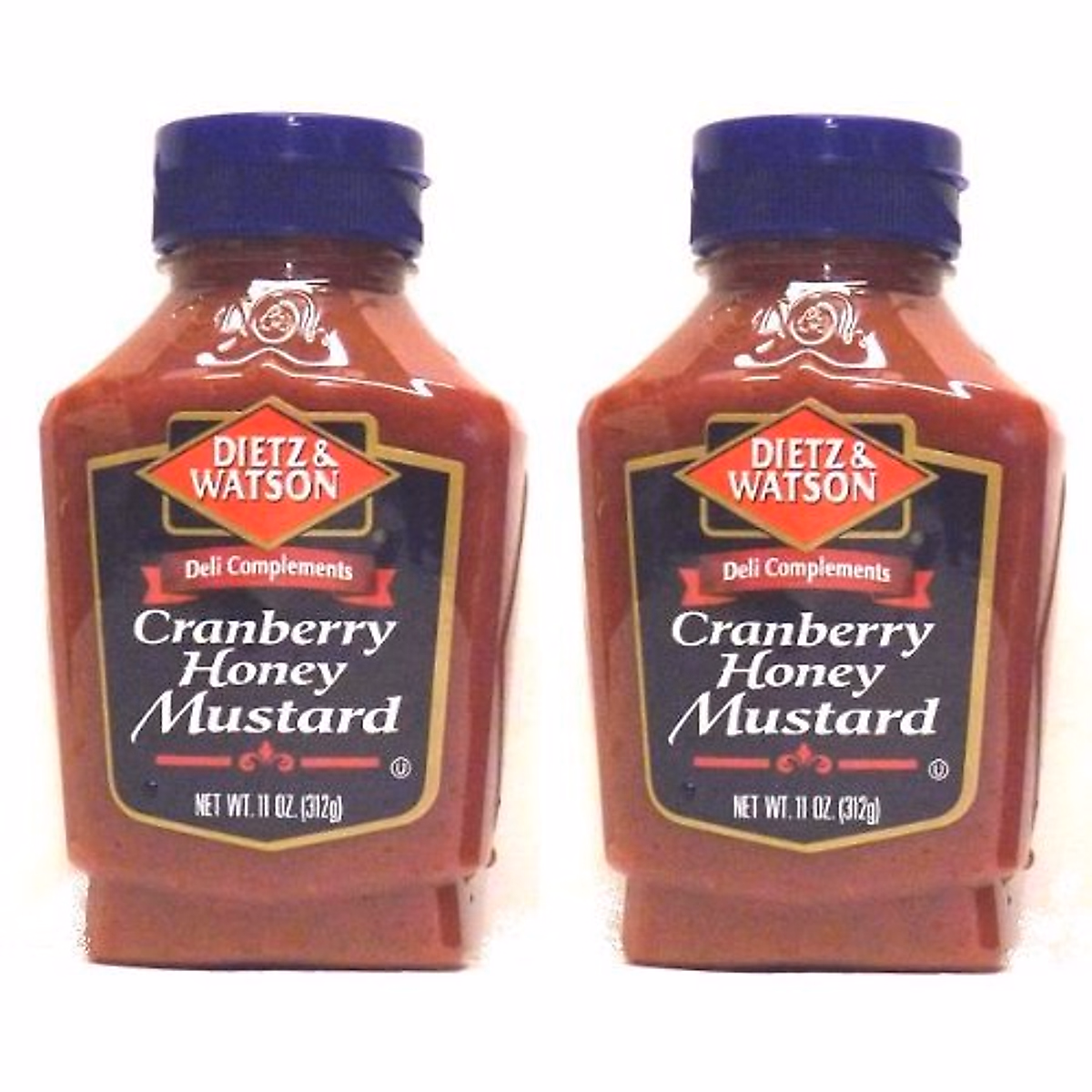 Dietz & Watson, Deli Compliments, Cranberry Honey Mustard, 11oz Bottle (Pack of 2)