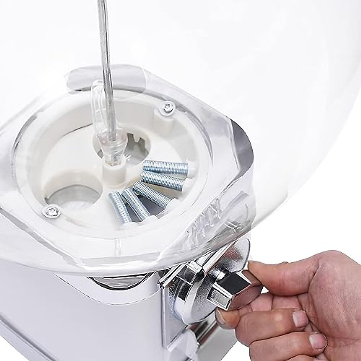 Mechanical Candy Vending Machine(Only Machine), Household Coin Glue Ball Machine(Only Machine) with 17*17cm Base Diameter 30cm White, Candy Gumball Machine Prize Machine Gumball Bank for Game Stores A