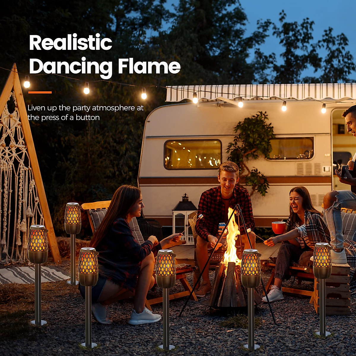 Outdoor Bluetooth Speaker, Gifts for Men Women, Hot Tub Accessories, LED Atmosphere Speaker Portable Waterproof Party Speaker, BT5.0, Electronic Gadgets, Wall Mount&Hook&Stake,