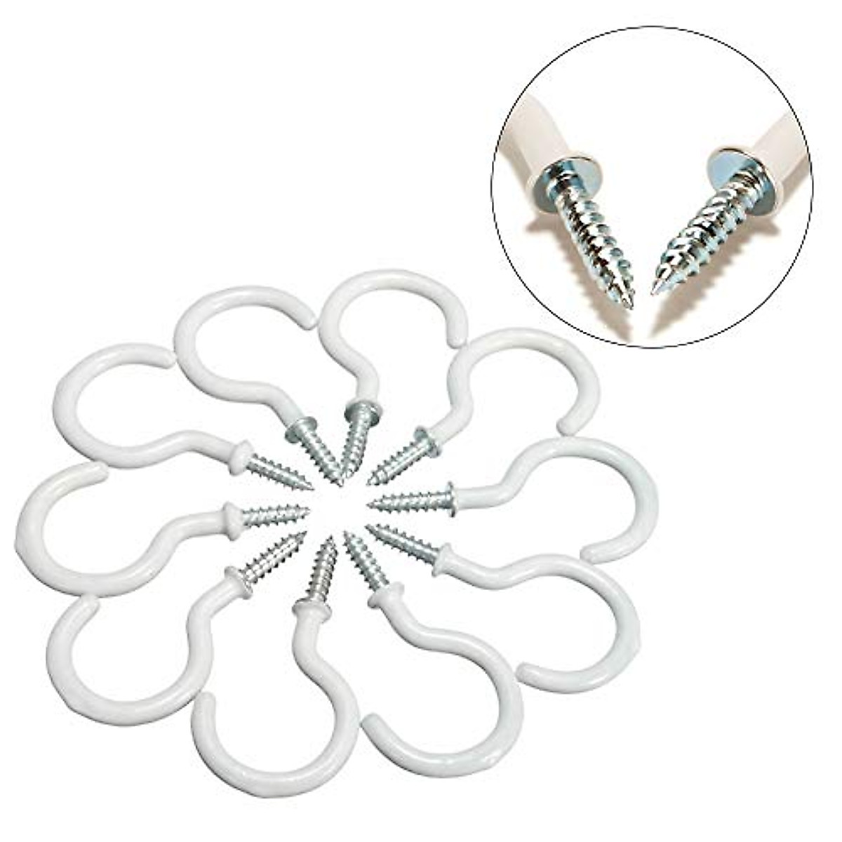 Vikiciy Ceiling Hooks Cup Screw Hooks for Hanging