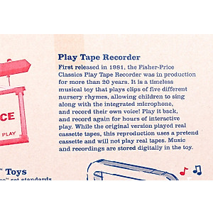 Fisher-Price Play Tape Recorder, 36 months to 180 months