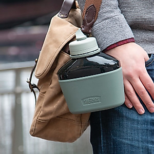 ALTA SERIES BY THERMOS Plastic Canteen Bottle 32 Ounce, Matcha Green