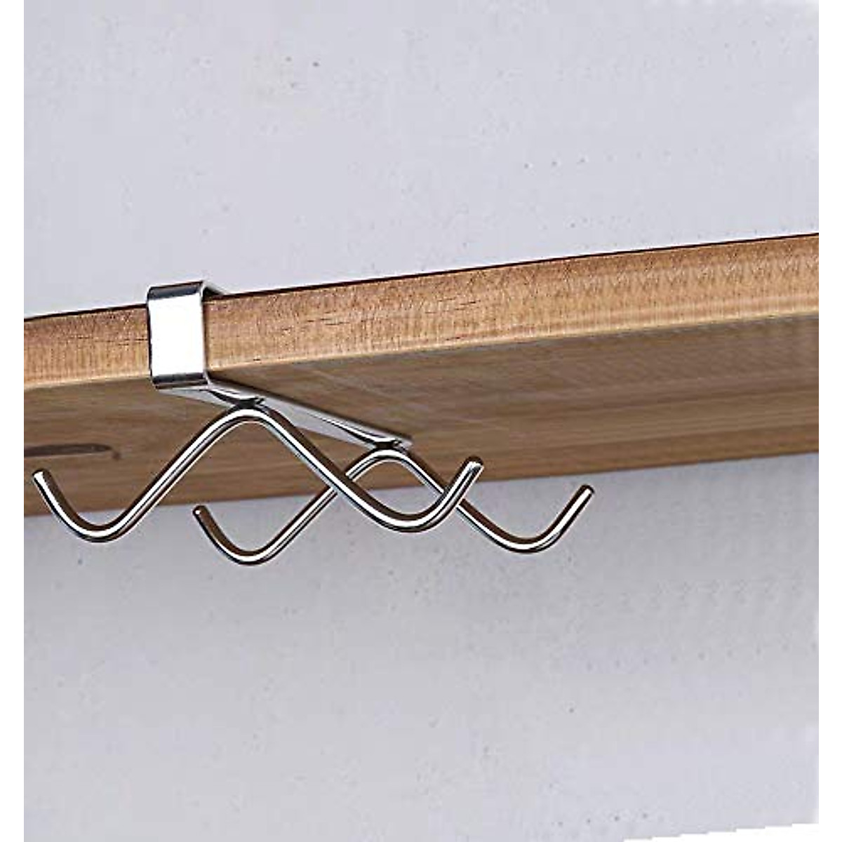 Kakuru Coffee Mug Organizer. Mug Rack Hanger, 4 Hooks Under Cabinet, 2 PCS Stainless Steel, Best Choice for Space Saving