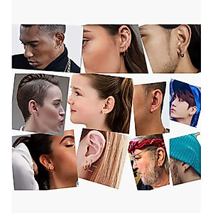 Small Silver Unisex Cartilage Hoop Earrings,316L Surgical Stainess Steel Huggie Hoop Earrings for Helix Tragus Cartilge Lobes Hinged Sleeper Earrings for Men Women(9mm, Silver)