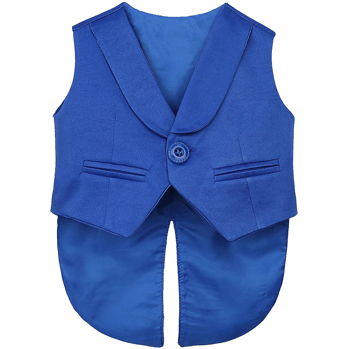 Lilax Baby Boy Gentleman Tuxedo Outfit Infant 4 Piece Set 0-3 Months Royal Blue