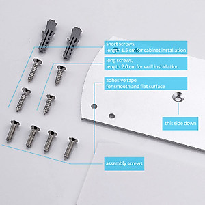 simpletome ONE Hand Tear Paper Towel Holder Under Cabinet Adhesive or Drilling Installation Aluminum Alloy + ABS (White)