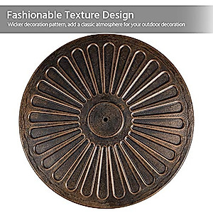 Yaheetech 26.5lbs Outdoor Patio Umbrella Base Round All Weather Umbrella Stand for Patio, Deck & Garden, Bronze