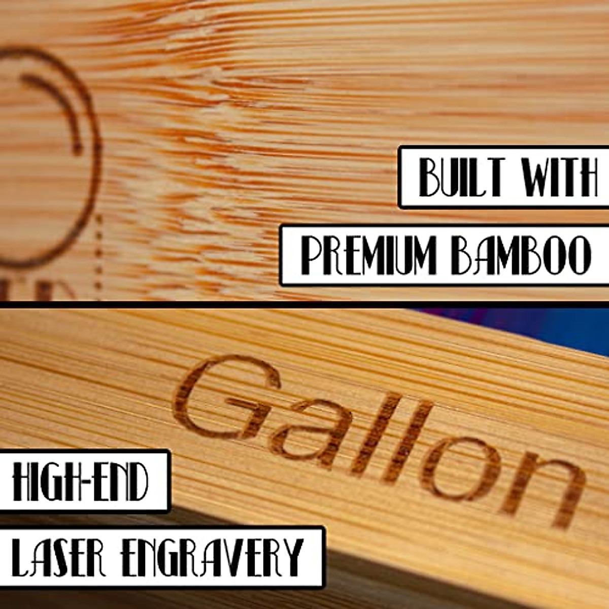 Mr Spacer Food Bag Storage Organizer for Kitchen, Bamboo Kitchen Bag Organizer, Compatible with Gallon, Quart, Sandwich and Snack Size Bag (1 Box 4 Slots)