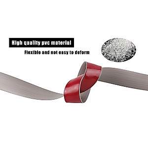 6.56 ft Floor Divider Strip Self Adhesive 2 inch Wide Floor Threshold Strip Vinyl Floor Edge Trim Floor Gap Covering Connecting Strip (Ash Wood Grain)