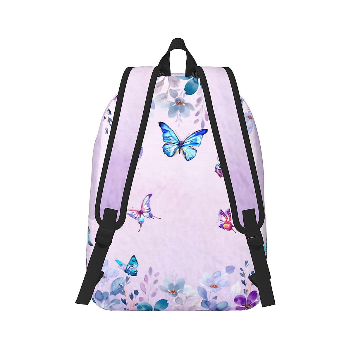 J&SBGFT Personalized Butterfly Backpack for Girls, Custom Backpacks with Names, Customized Book Bags for Kids Girls, Bags for Kids Back to School 15in