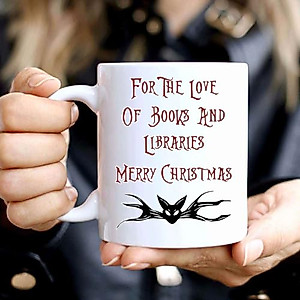 Unique Librarian Gift, Ideal Christmas Present for Book Lovers - Library Tree Sweat on 11 Oz White Ceramic Coffee Mug