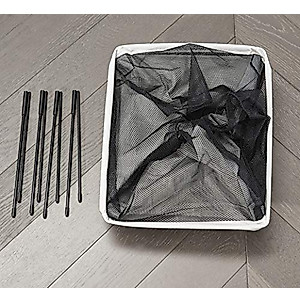 23" Wheeled Laundry Hamper Large Collapsible with Breathable Cover Heavy Duty Laundry Sorter Dirty Clothes Organizer Bin Waterproof Foldable Laundry Basket Rolling Extra Large Bag (White + Light Gray)