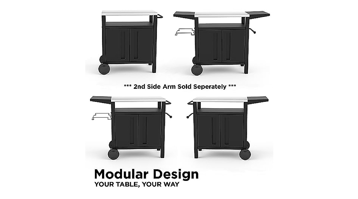 EMBERLI XL Grill Cart: Outdoor Modular BBQ with Storage