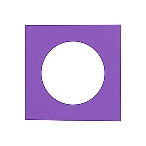 21x21 Mat Bevel Cut for 17x17 Photos - Precut Purple Circle Shaped Photo Mat Board Opening - Acid Free Matte to Protect Your Pictures - Bevel Cut for Family Photos, Pack of 1 Matboard Show Kit With