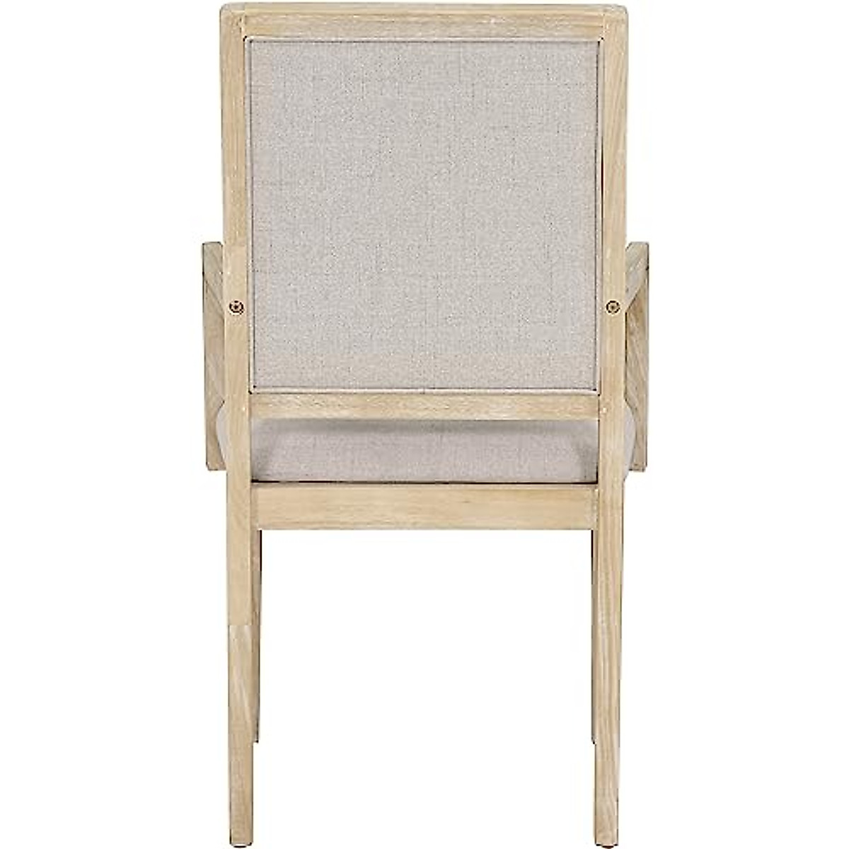 5-Piece Extendable Dining Table Set with Upholstered Chairs and Armrests, Two-Size Round to Oval Butterfly Leaf Wood Table, Natural Wood