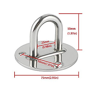 Alise Stainless Steel Ceiling Hooks Hammock Swing Hook Hanger Heavy Duty Eyebolt Hanging Kit,DD004-4P 4 Pack
