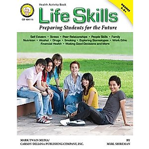 Mark Twain Life Skills Mental Health Workbook for Kids, Anxiety, Stress, and Social Emotional Learning for Kids Age 10+, Grades 5-8 Mental Health Books, Classroom or Homeschool Curriculum