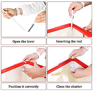 Laundry Basket with Wheels, Rolling Laundry Basket with Lid and Removable Bag, Collapsible Dirty Clothes Basket with Wheels for Bedroom, Bathroom, Dorm, Red/White