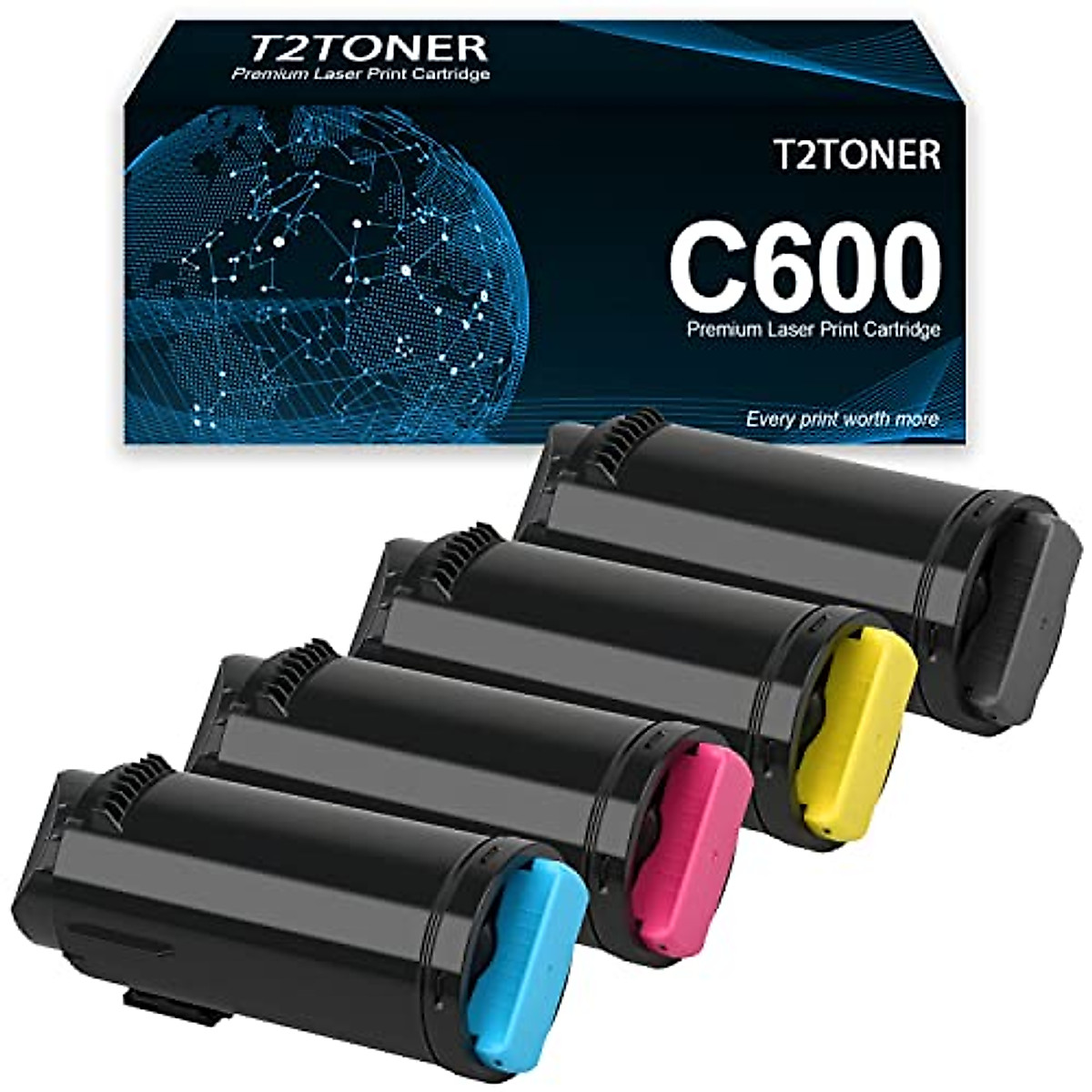 Versalink C600 C605 Remanufactured Extra High Yield Toner Cartridge Black Cyan Magenta Yellow Replacement for Xerox 106R03896 106R03897 106R03898 106R03899.