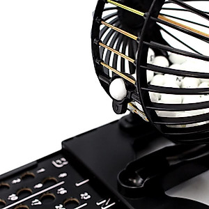 Liberty Imports Classic Bingo Cage Game Set with Numbered Balls, Tracker Board, Reusable Cards, and Tumbler - Perfect for Adults, Seniors, Family, Kids, and Party Nights