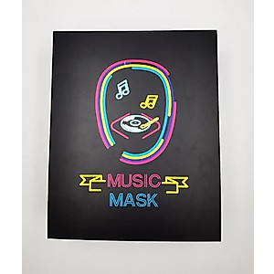 Kid Led Mask with Music Gesture Sensing Transforming Face,Light Up Luminous Digital Glow Masks for Halloween Christmas Birthday Party