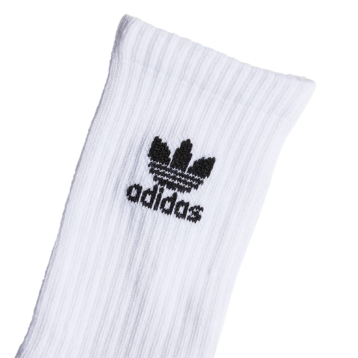 adidas Originals Unisex Kids-Boy's/Girl's Trefoil Cushioned Crew Socks (6-Pair), White/Black/OG, Large