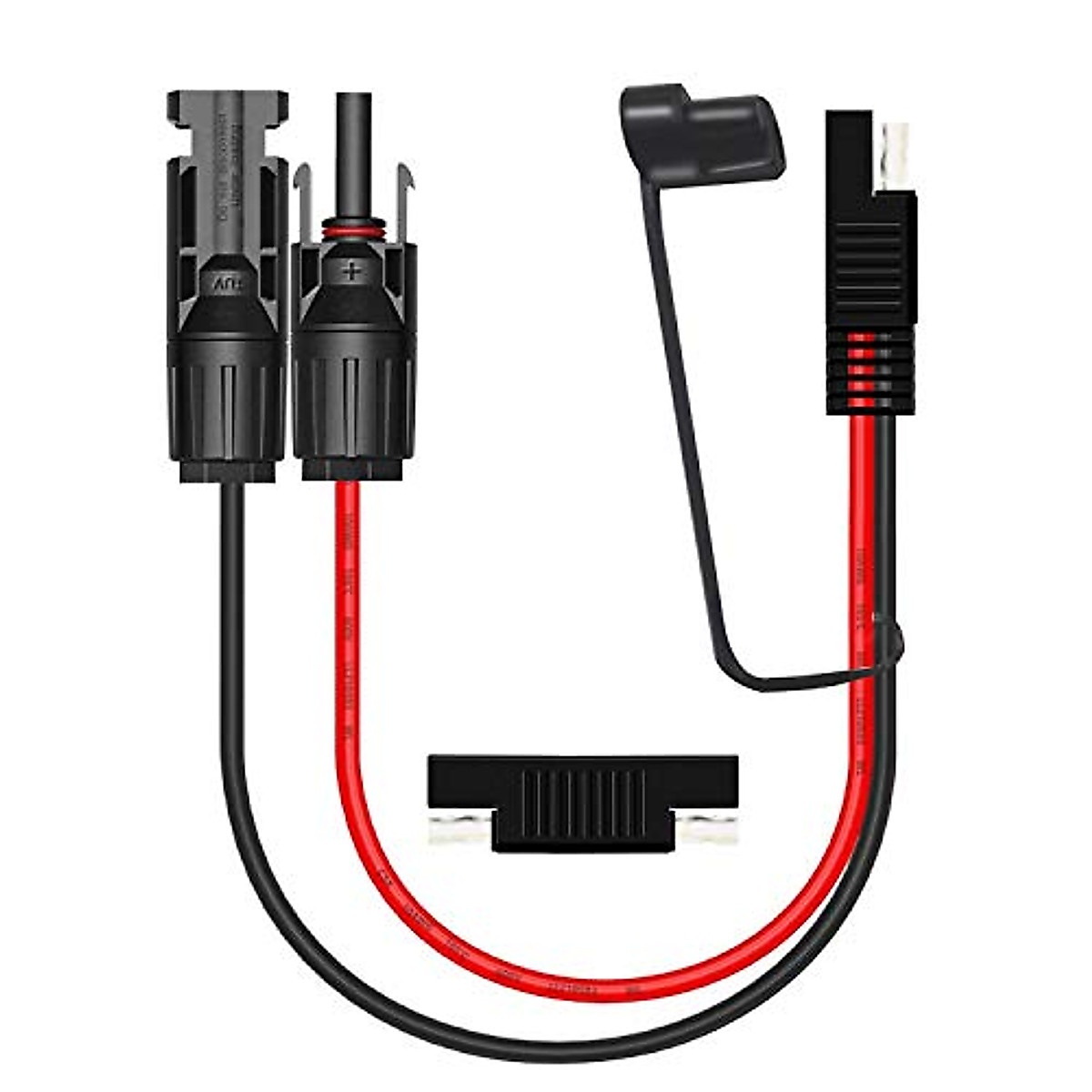 LINGYU-10AWG Wire and Cable Connector for RV Solar Panels with 1 SAE to SAE Polarity Reverse Connector