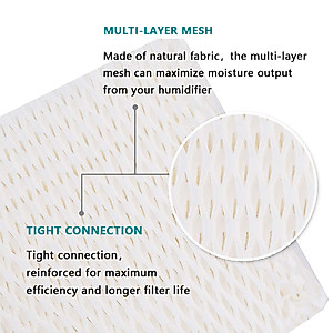 Horyliin 4 Pack Humidifier Wicking Filters Replacement Compatible for Honeywell HAC-504 and HAC-504AW,HCM-350,HCM-300T, HCM-600, HCM-710, HCM-315T