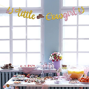 Little Cowgirl Banner - Western Cowboy One 1st Birthday Banner for Little Girl Gender Reveal Welcome Baby Girl Birthday Party Decorations