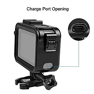 Taisioner Protective Housing Case for GoPro Hero 9 Hero 10 Hero 11 Black Top Opening Frame with Lens Cap and Side Cover Accessories Kit