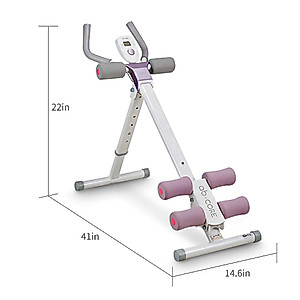 leikefitness Folding Exercise Bike 2200(YELLOW) and Adjustable Ab Trainer 9300(PURPLE) Bundle