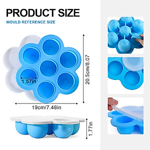 2 PCS Egg Bites Silicone Mold, Sous Vide Egg Bite Maker, Fits Instant Pot 5,6,8 qt Pressure Cooker