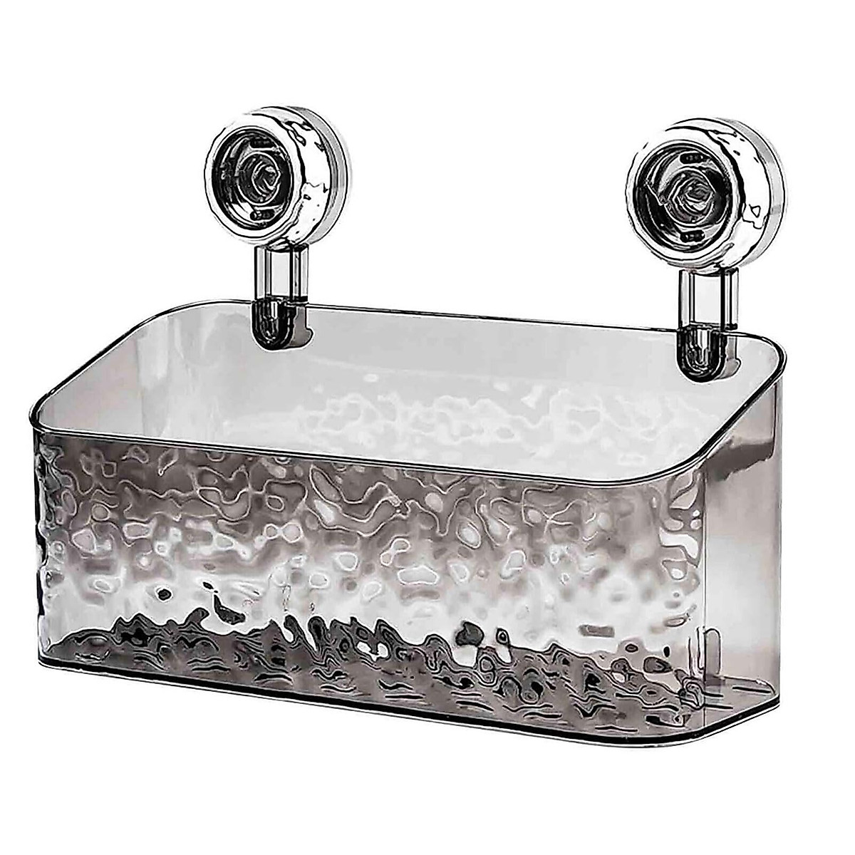 Suction Storage Rack, Luxury Suction Storage Rack Bathroom Suction Cup Storage Rack Clear for Shower (Gray-L)