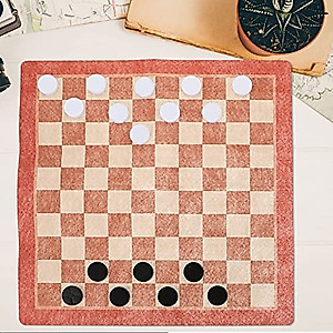 Portable Chess Board Games Tournament Chess Board Roll Up Chess Set Portable Folding Chess Board Tournament Chess Mat for Kids Xmas New Year Party Game Favors Travel Chess Mat