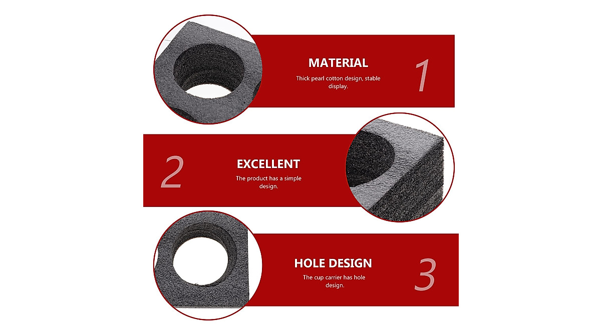 2Pcs Foam Coffee Carrier Trays for Hot & Cold Drinks | Organize & Carry