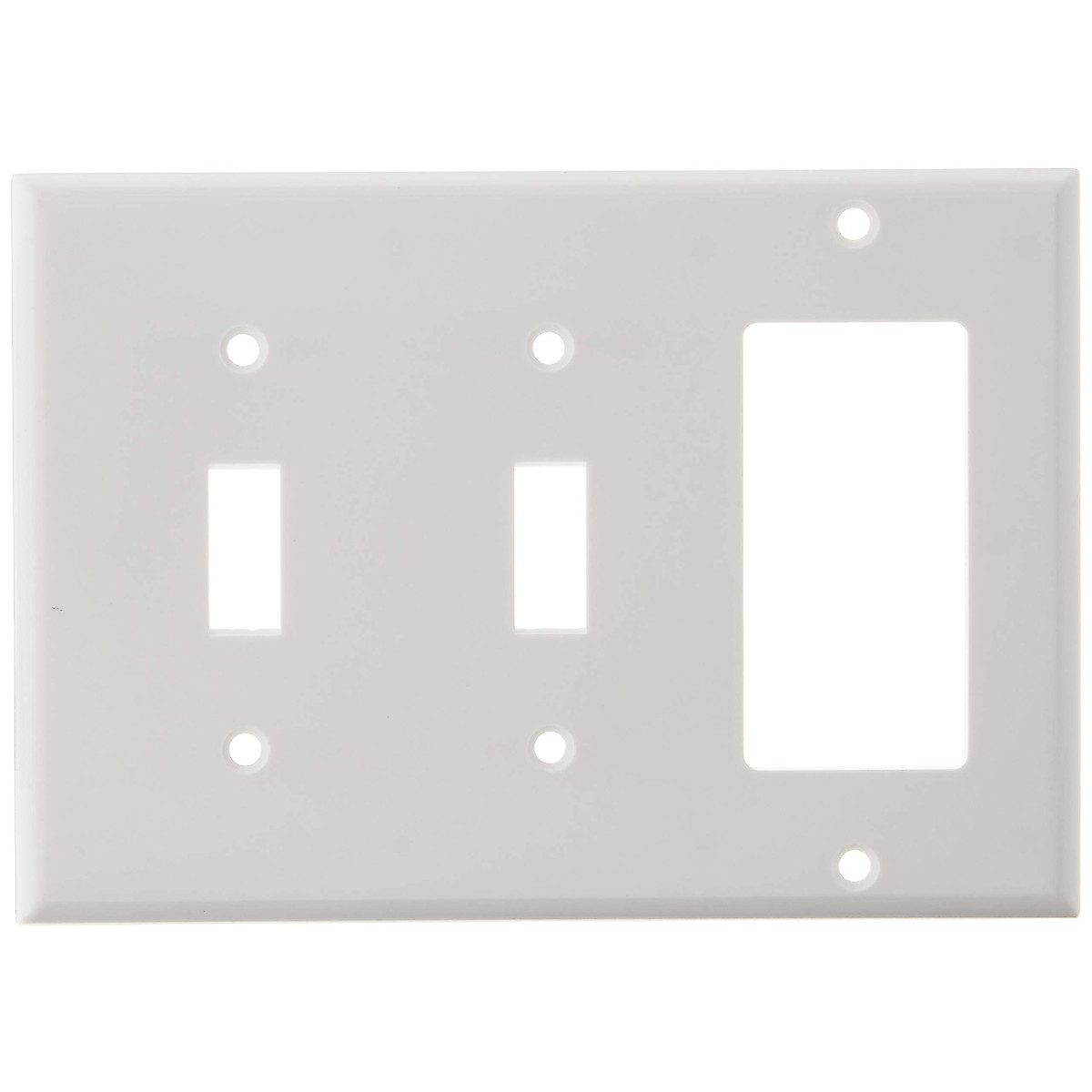 Leviton 80421-W 2-Toggle 1-Decora/GFCI Device Combination Wallplate