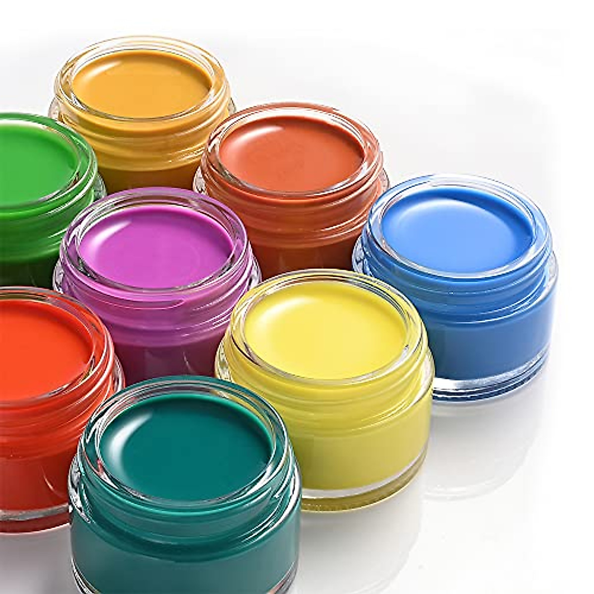 Bumobum 2 oz Glass Jars with Lids, 48 pack Clear Round Small Containers with White Lids, Blank Labels & Inner Liners, Empty Cosmetic Containers for Sample, Powder, Cream