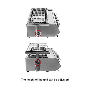 ZHIRCEKE Stainless Steel 4 Burners Gas Stove BBQ LPG Grill - Portable Tabletop Barbecue Gas Grill for Picnic Camping Festival Garden