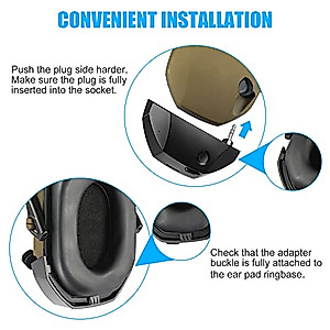 HEATCHEER Bluetooth Adapter for Walker's Shooting Earmuffs, Rechargeable Bluetooth Connector Compatible with Walkers Razor Slim Electronic Muff, Handsfree Calling & Audio Receiver