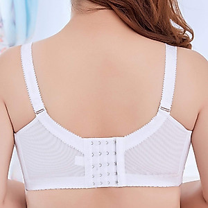 Women Support Push Up Lace Bra Bralette/Plus Size/34 36 38 40 42 44 C D E/Underwire White 42C