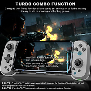 arVin Mobile Gaming Controller for iPhone, Android with Phone CASE Support, Wireless Gamepad for iPhone/iPad/Samsung/Tablet/Switch/PS4/PC - Play Xbox Cloud Gaming/PS Remote Play/Steam Link/GeForce Now