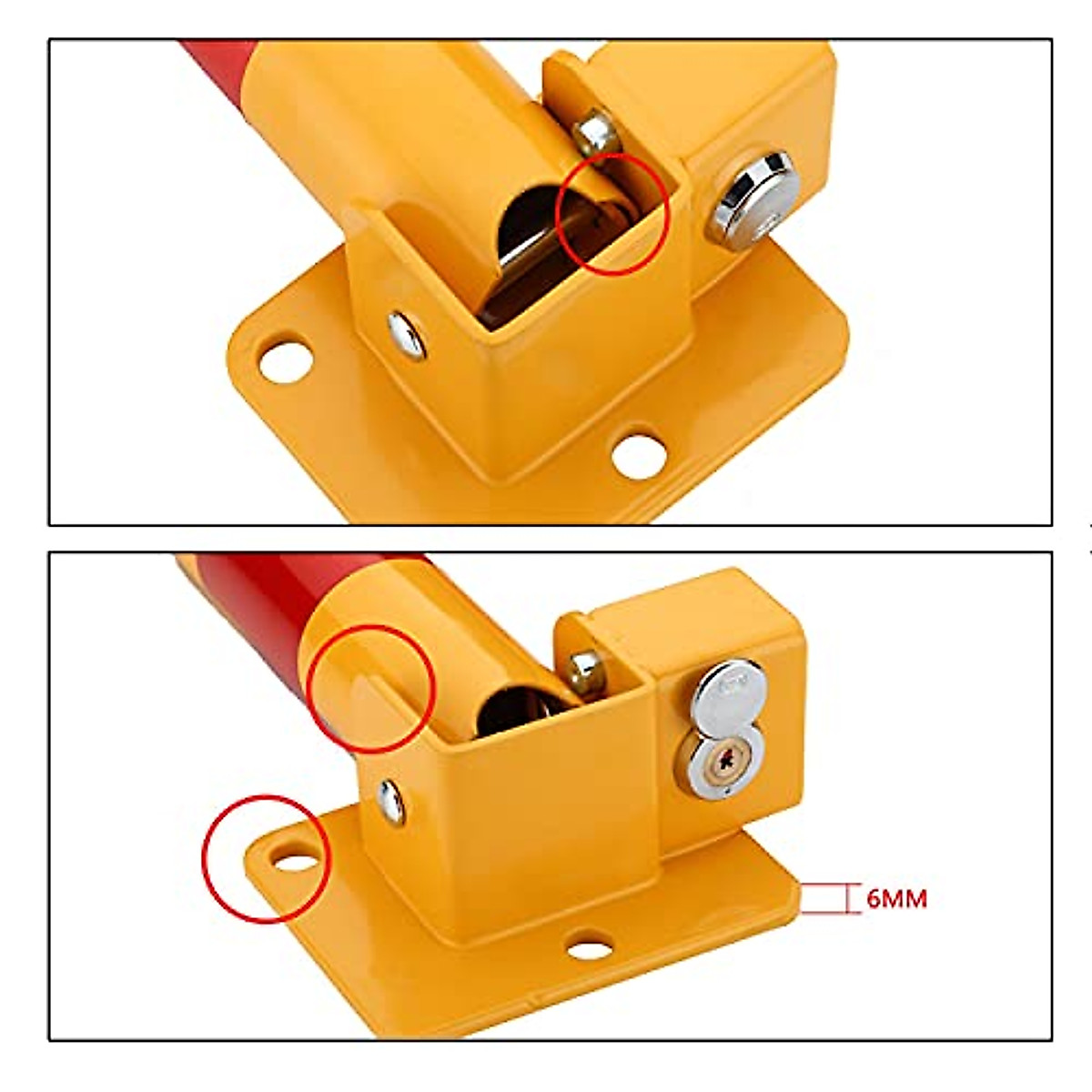 CAIMIAO Car Parking Space Lock Bollard Lockable Folding Security Post ...