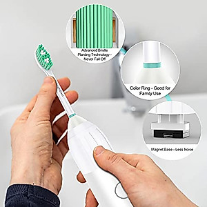 BrightDeal Toothbrush Heads for Philips Sonicare Essence Elite Advance Xtreme CleanCare E-Series Electric Sonic Screw-on Brush Replacement HX7022/66 HX7023 HX7001 with Cap, 6 Pack