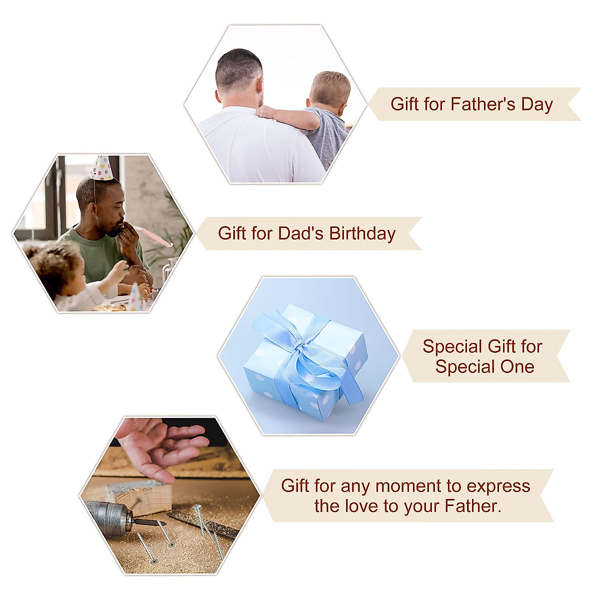 Top Plaza Christmas Gifts for Dad from Daughter Son Father’s Day Birthday Gifts Black Dad Keychain Keyrings If Dad Can’t Fix It, No One Can Dad Presents