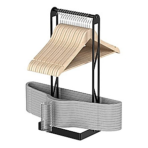 Hanger Storage Organizer, Metal Hanger Organizers for Closet Laundry Room, Hanger Rack for Velvet Plastic Hangers