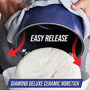 Blue Diamond Ceramic Nonstick, 16-in-1 6QT Electric Pressure Cooker, Slow Cooker, Rice Cooker, Yogurt Maker, Saute, Steamer and More, Programable, Dishwasher Safe Pot, PFAS-Free, Blue