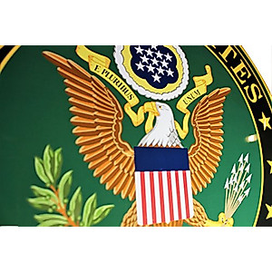 Army Military Logo Aluminum Metal Sign - US Service Branch Home Wall Decor