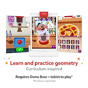 Osmo - Math Wizard and The Fantastic Food Truck Co. Games iPad & Fire Tablet -Ages 6-8/Grades 1-2 -Learn Geometry-Curriculum-Inspired-STEM Toy Gifts for Kids, Boy & Girl-Ages 6 7 8 Base Required