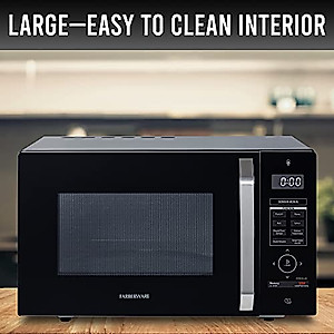 Farberware FM11VABK 1.1 Cu. Ft. Smart Voice Activated Microwave, Black