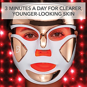 Dr. Dennis Gross DRx SpectraLite FaceWare Pro – LED Face Mask for Anti-Aging, Acne Treatment, and Skin Rejuvenation with Dual Red & Blue Light Therapy